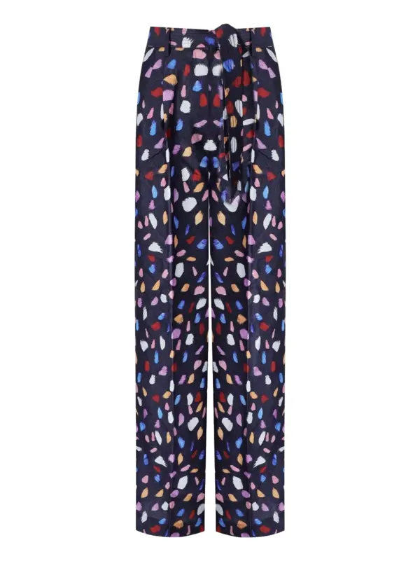 Essentiel Antwerp Frankrijk Floral Jacquard Trousers - Blue