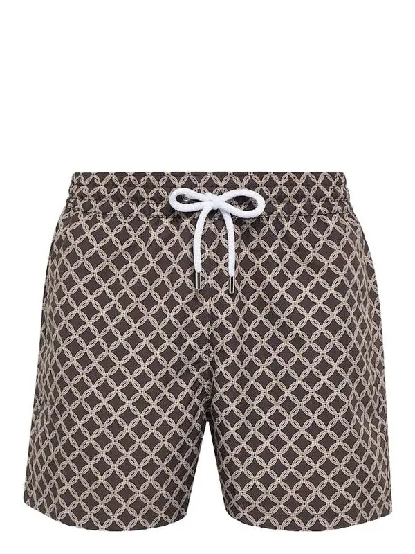 Frescobol Carioca Treliça Swim Trunks - Brown