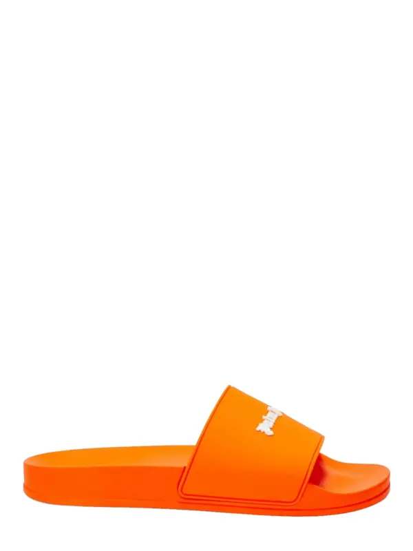 Palm Angels Logo-embossed Slides - Orange