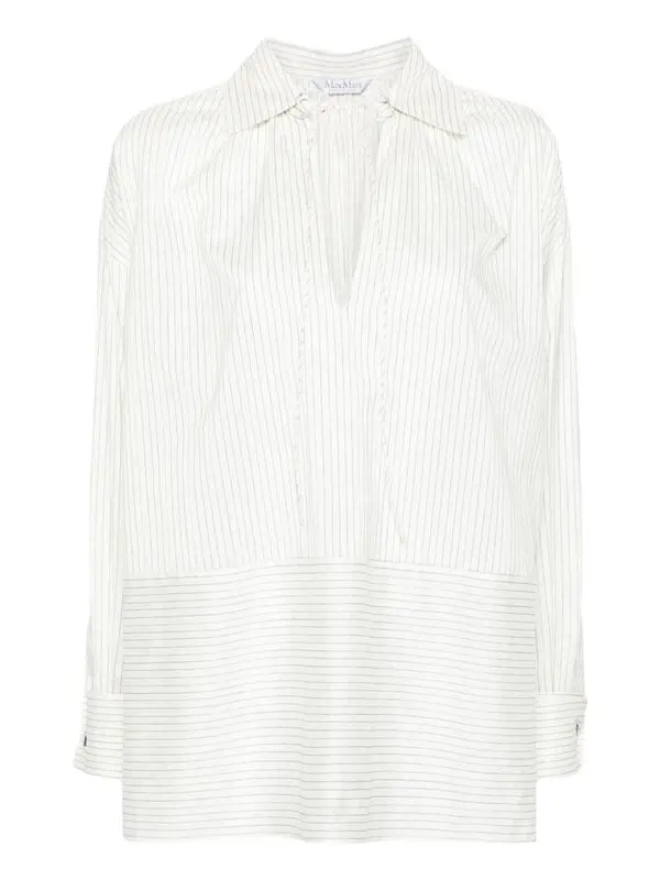 Max Mara Cotton And Silk Blend Tunic - White