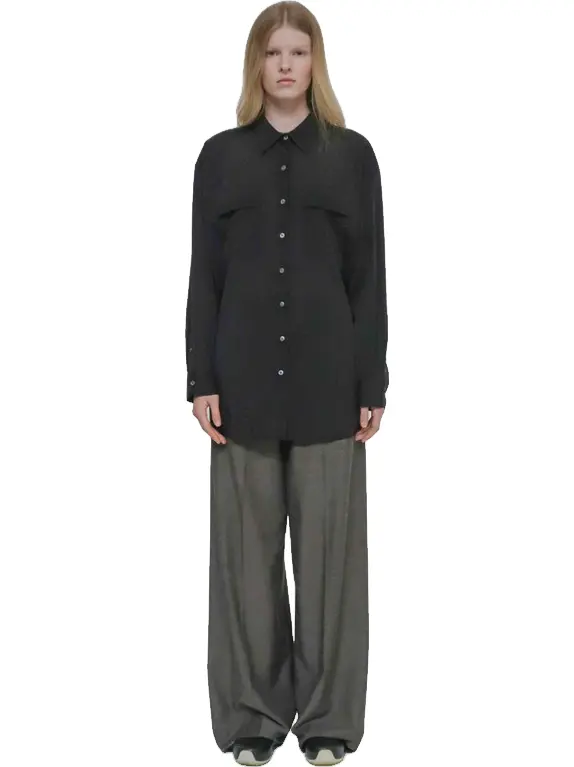 Rosetta Getty Oversized Cargo Shirt - Black