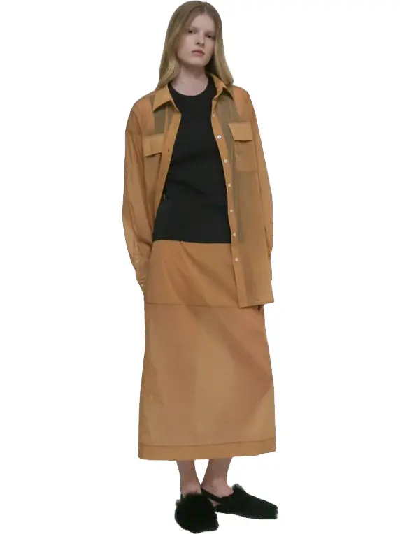 Rosetta Getty Oversized Cargo Shirt - Orange