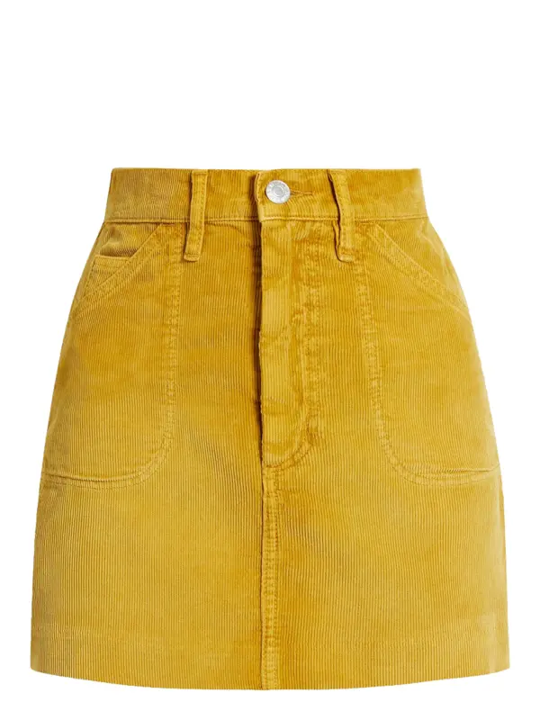 RE/DONE 70s Cotton-corduroy Mini Skirt - Marigold