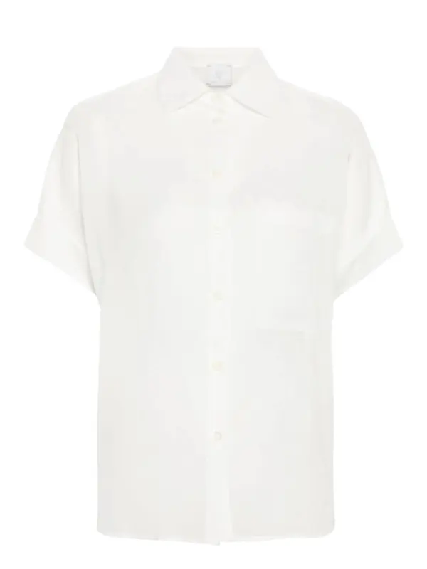 Eleventy Semi-sheer Cotton Shirt - White