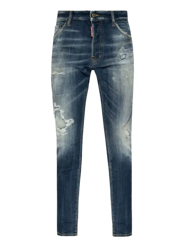 Dsquared2 Distressed Slim-cut Jeans - Blue