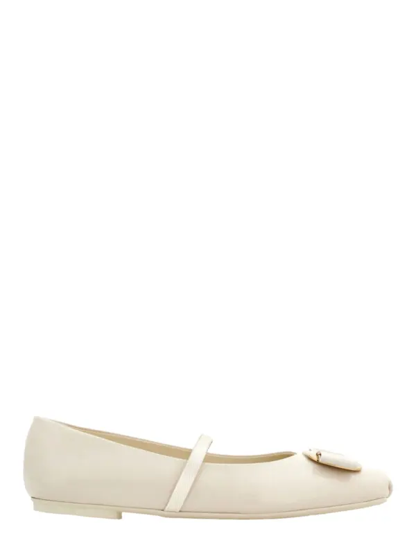 FERRAGAMO Vara Bow Ballerina Shoes - White