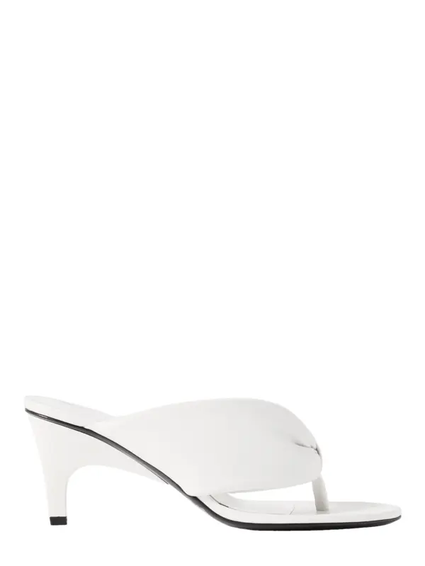 Attico Rem Padded Leather Mules - White