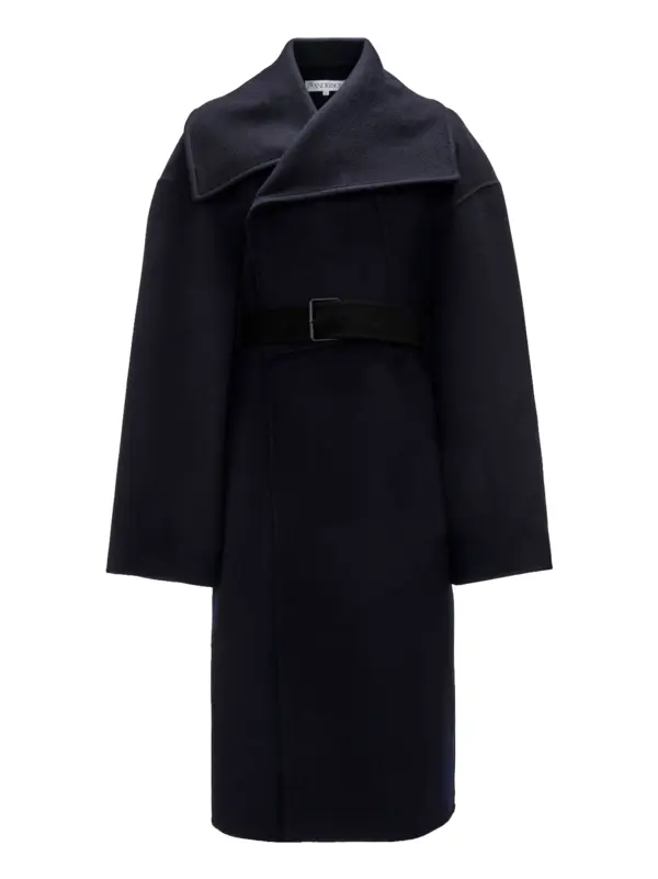 JW Anderson Belted Wool Coat - Blue