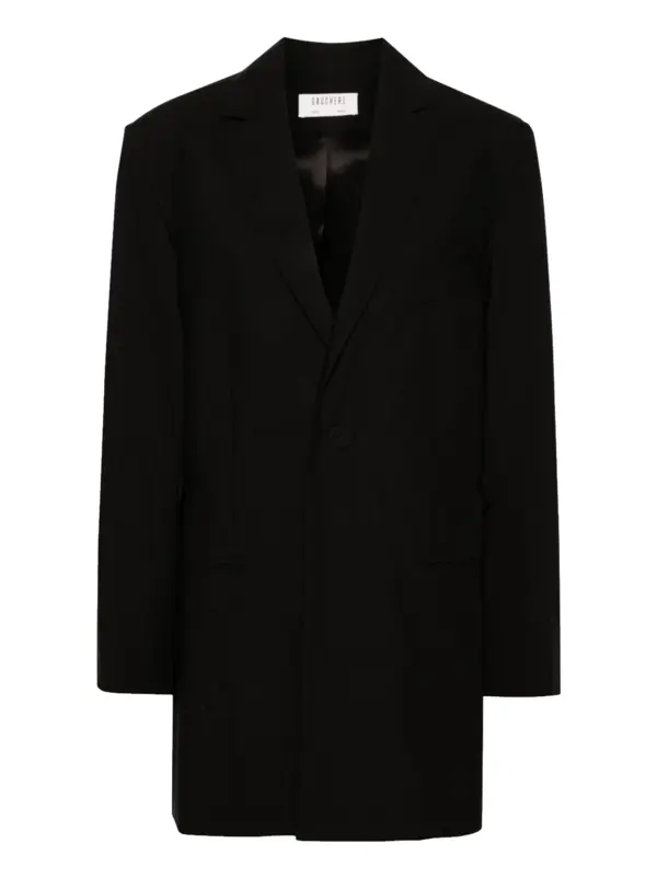 Gauchere Belted Wool Blazer - Black