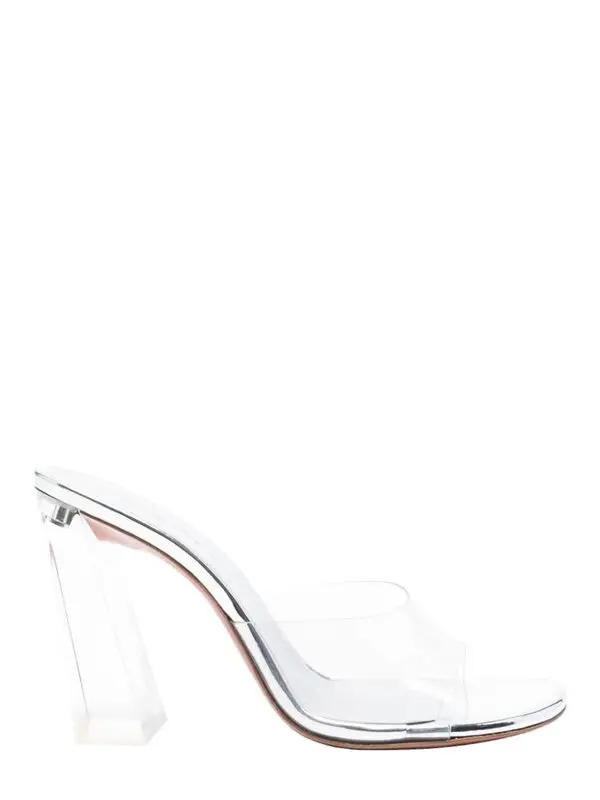 Amina Muaddi Brigitte Pvc Heel Mules - Grey