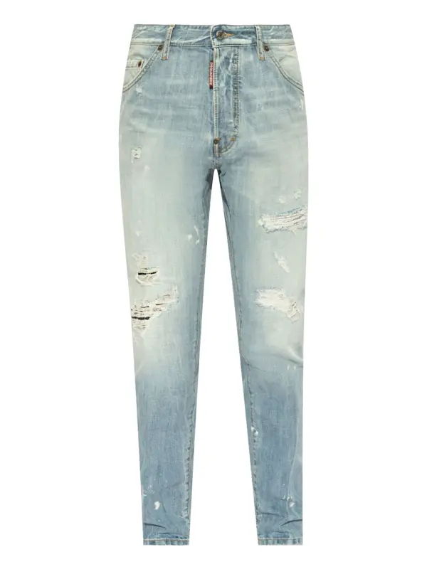 Dsquared2 Ripped Slim-cut Jeans - Blue