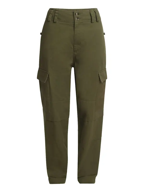 Saint Laurent High-rise Straight-leg Cargo Trousers - Flannel