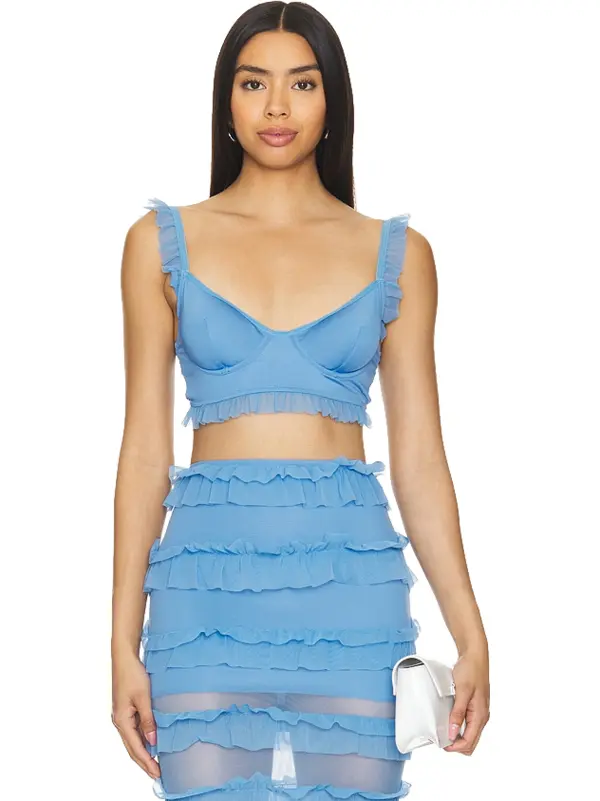 OW Gracie Bustier Top - Baby Blue