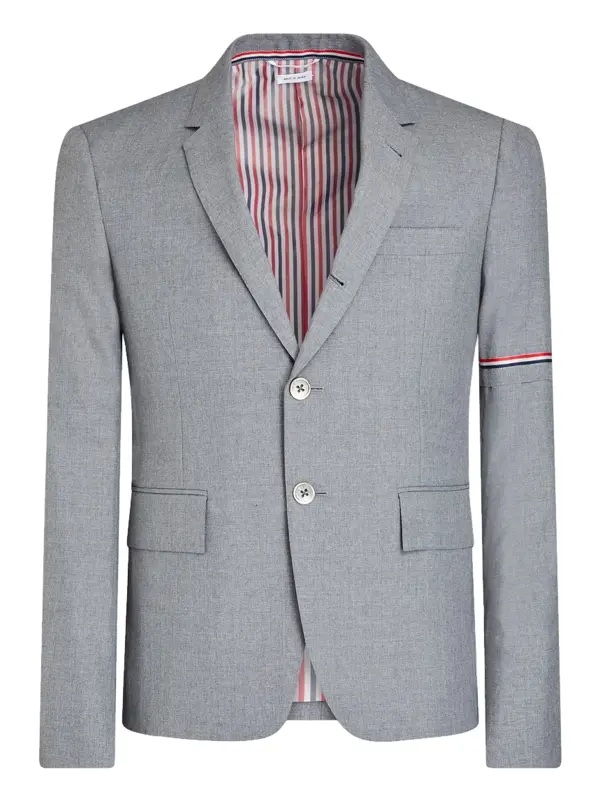 Thom Browne Wool-blend Blazer - Gray