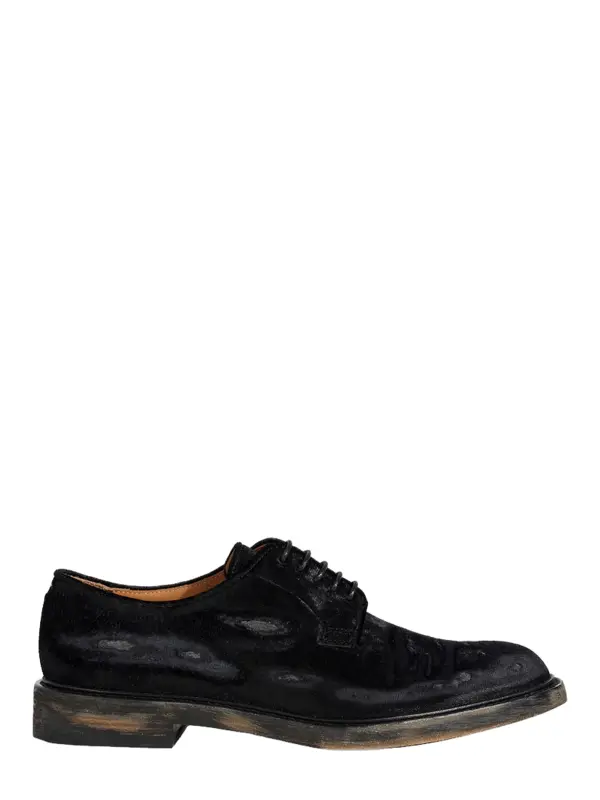 MAISON MARGIELA Crushed Velvet Derby Shoes - Black