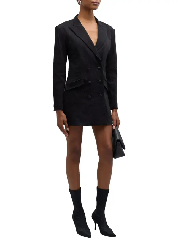TRIARCHY Tuxedo Mini Dress - Onyx