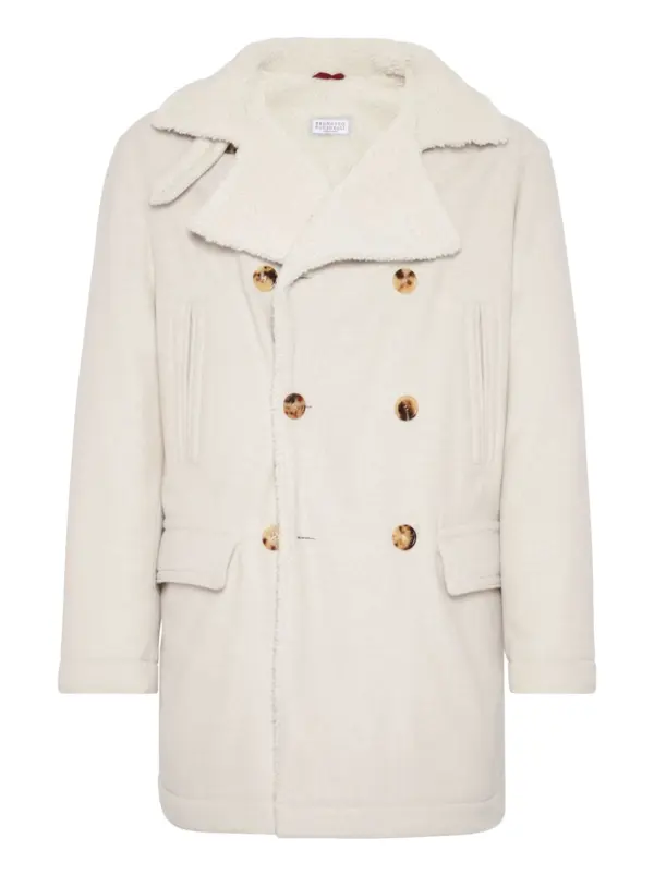 Brunello Cucinelli Double-breasted Wool Coat - Neutrals