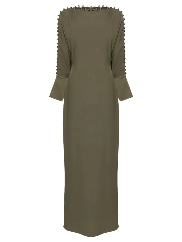TALLER MARMO Mila Button-detail Cady Dress - Green