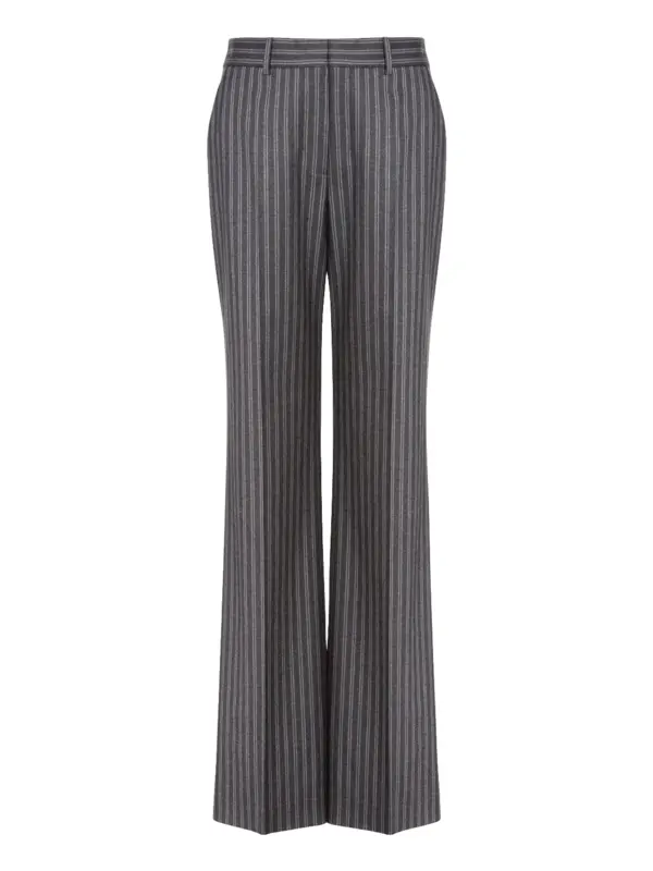 Alberta Ferretti Mid-rise Bootcut Trousers - Grey