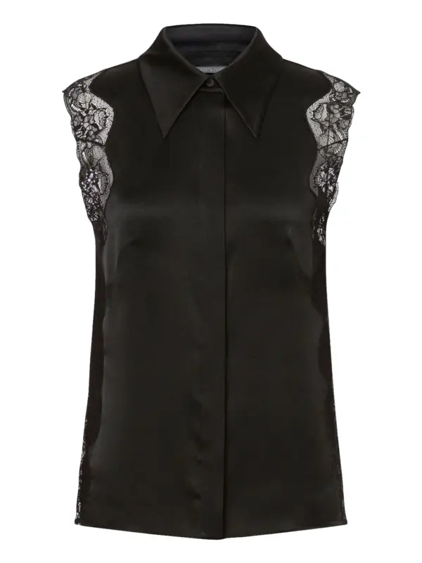 Alberta Ferretti Floral Lace Shirt - Black