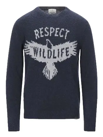 BROOKSFIELD Sweater In Virgin Wool And Polyamide - Blue