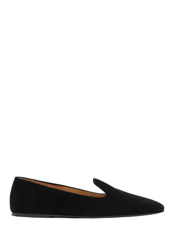 THE ROW Lippi Suede Loafer - Black