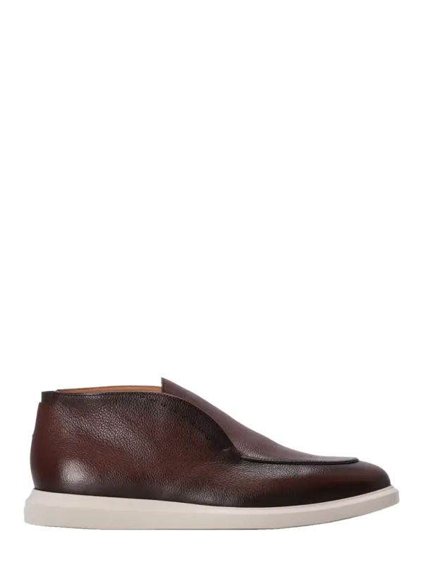 Hugo Boss Burnished-finish Leather Boots - Brown