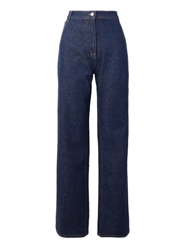 Magda Butrym High-rise Wide-leg Jeans - Dark Denim