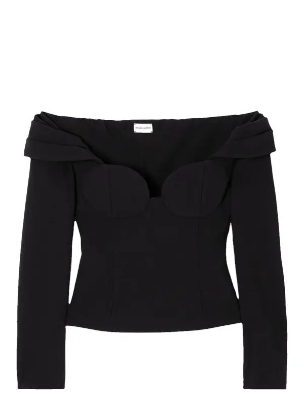 Magda Butrym Off-the-shoulder Bustier Top - Black