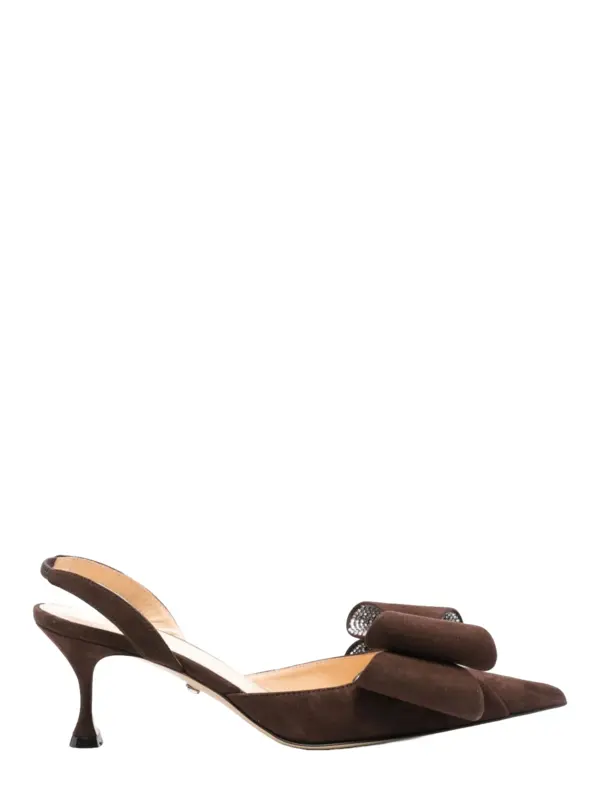 Mach & Mach 65mm Bow-embellished Pumps - Brown