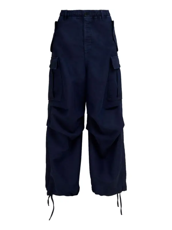 Marni Cargo-pocket Cotton Trousers - Blue