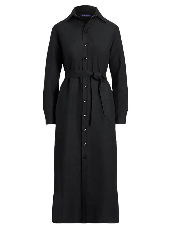 Ralph Lauren Vicki Linen Day Dress - Black