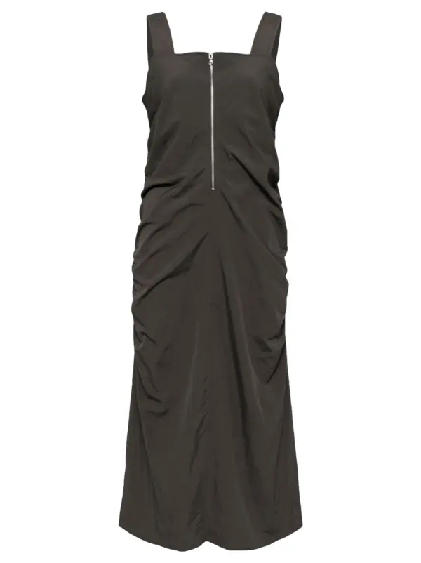 TOUT A COUP Zip Fastening Draped Dress - Grey