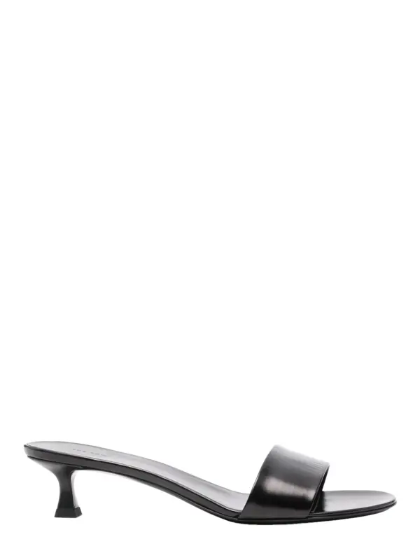 THE ROW Combo Kitten-heel Mules - Black