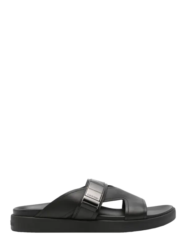 Calvin Klein Buckle Slides - Black