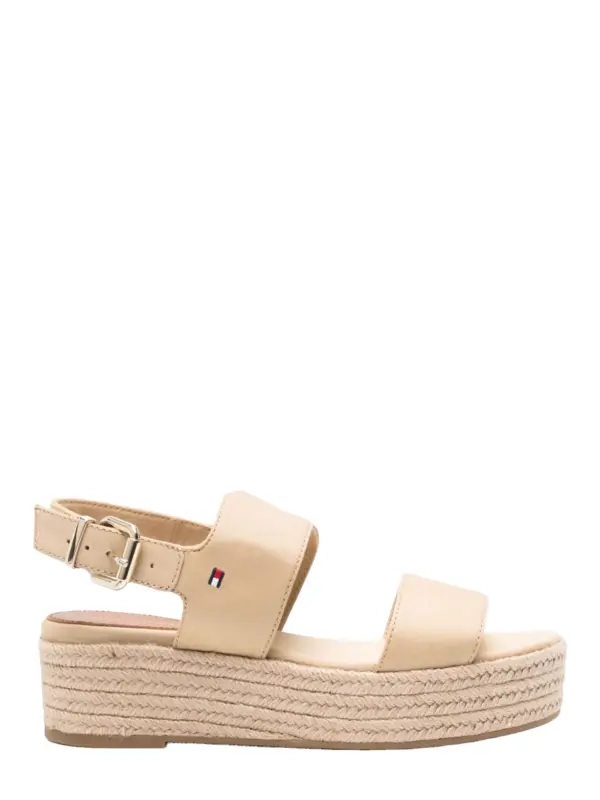 Tommy Hilfiger 48mm Braided Wedge Sandals - Neutrals