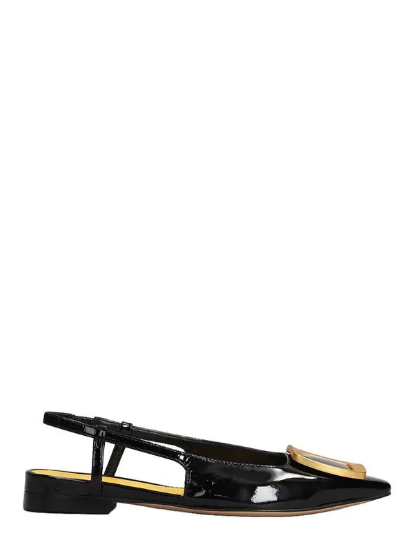 MARA BINI Patent Leather Ballet Flats - Black
