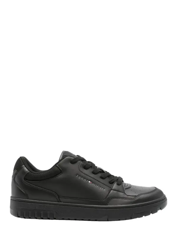 Tommy Hilfiger Logo-patch Low-top Sneakers - Black