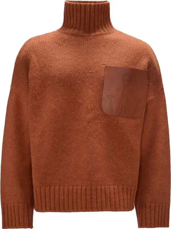 JW Anderson Anchor-logo Drop-shoulder Jumper - Brown