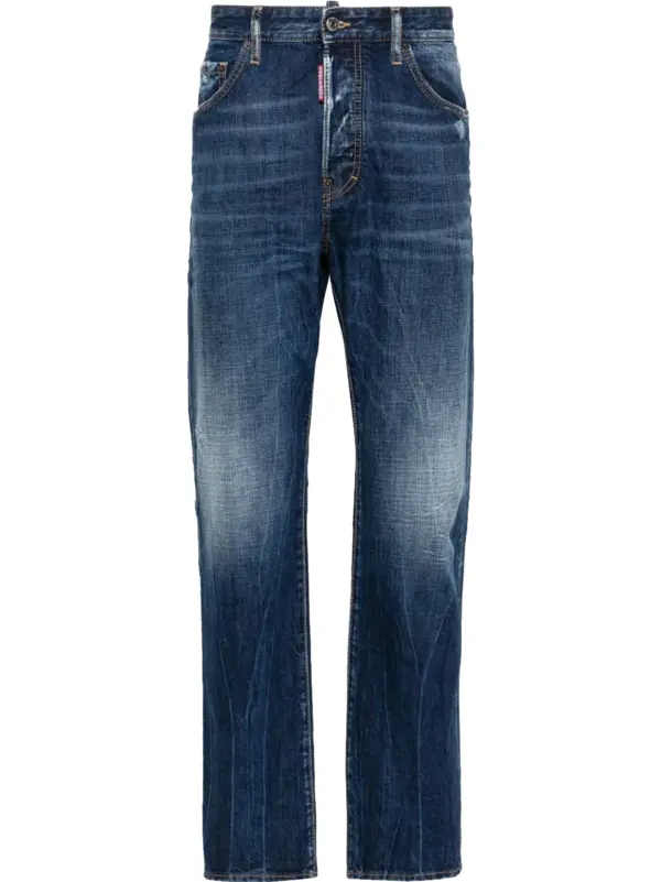 Dsquared2 642 Mid-rise Straight-leg Jeans - Blue