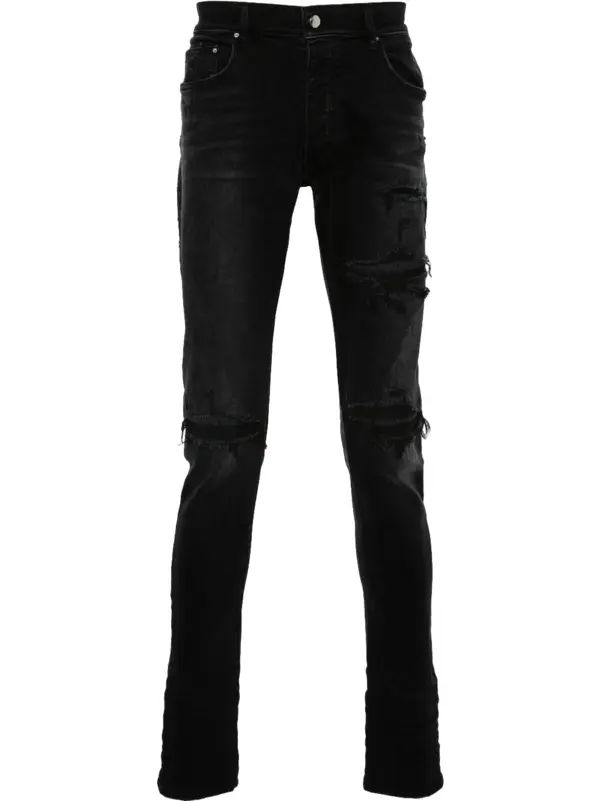 Amiri Ripped Skinny Jeans - Black