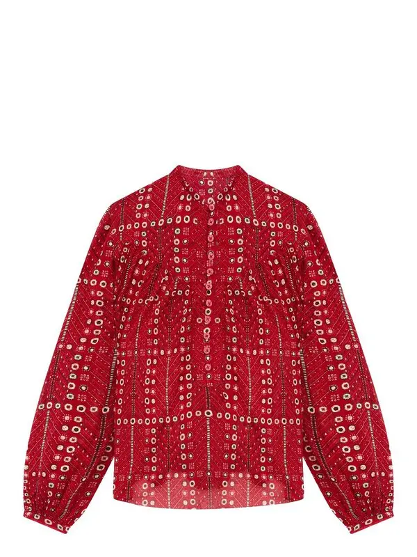 MARANT ETOILE Salika Printed Blouse - Red