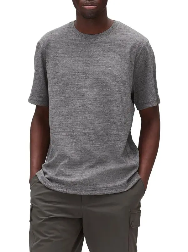 Reigning Champ Solotex® Mesh Tiebreak Performance T-shirt - Heather Carbon