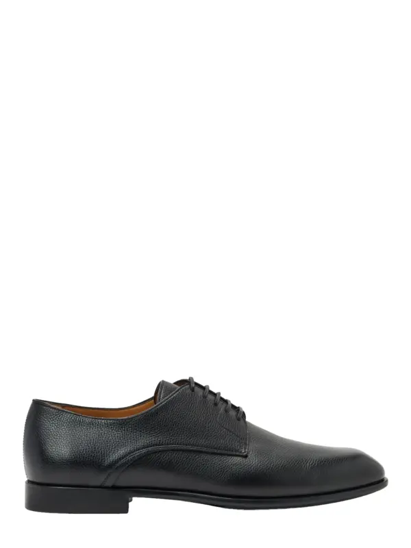 FERRAGAMO Leather Derby Shoes - Black