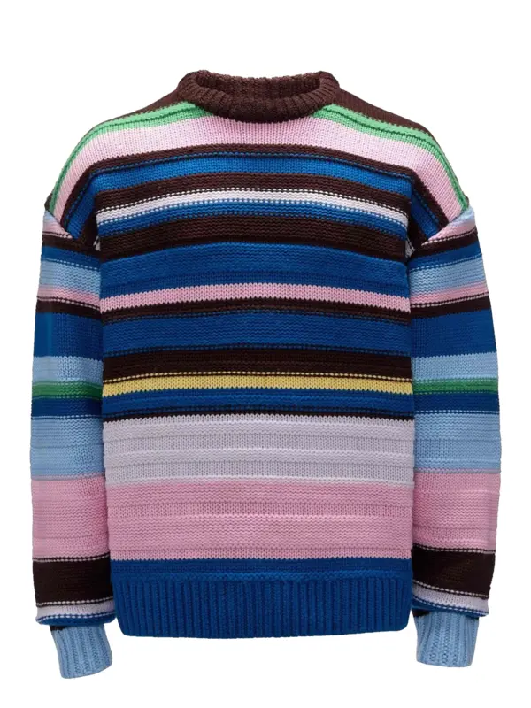 JW Anderson Striped Merino Wool Jumper - Blue