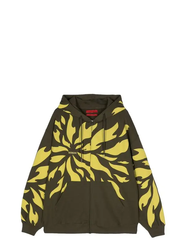 KUSIKOHC Fragment Cotton Hoodie - Green