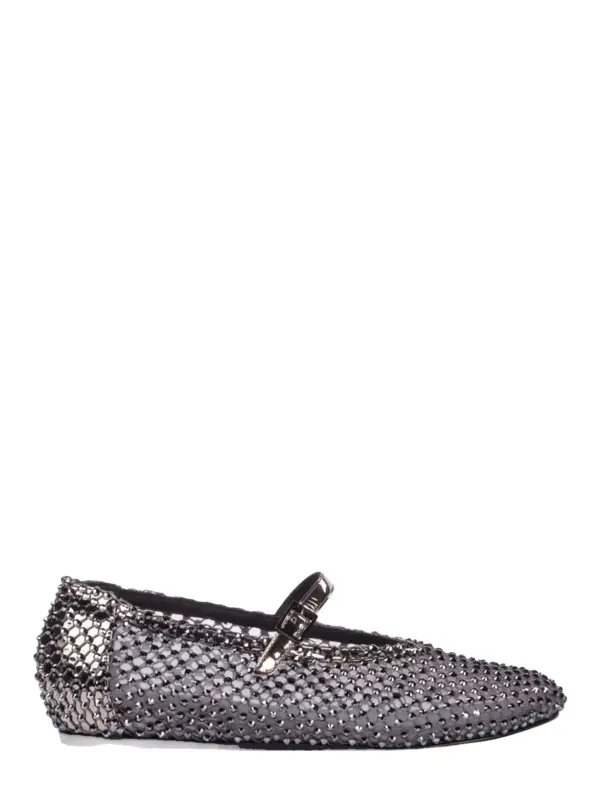 LE SILLA Gilda Crystal-embellished Ballerina Shoes - Silver
