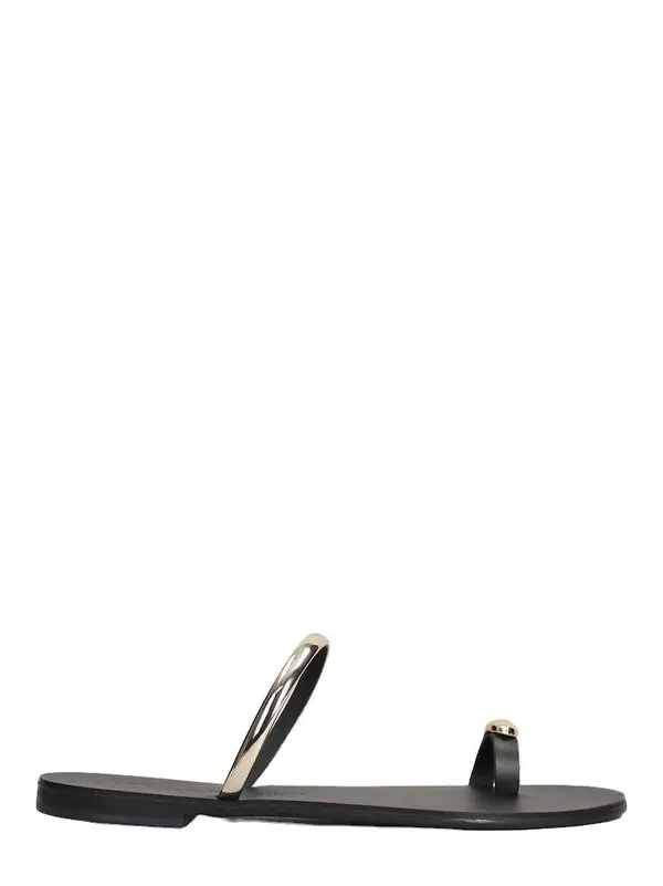 NICOLAS LAINAS Ring Detail Flats - Black