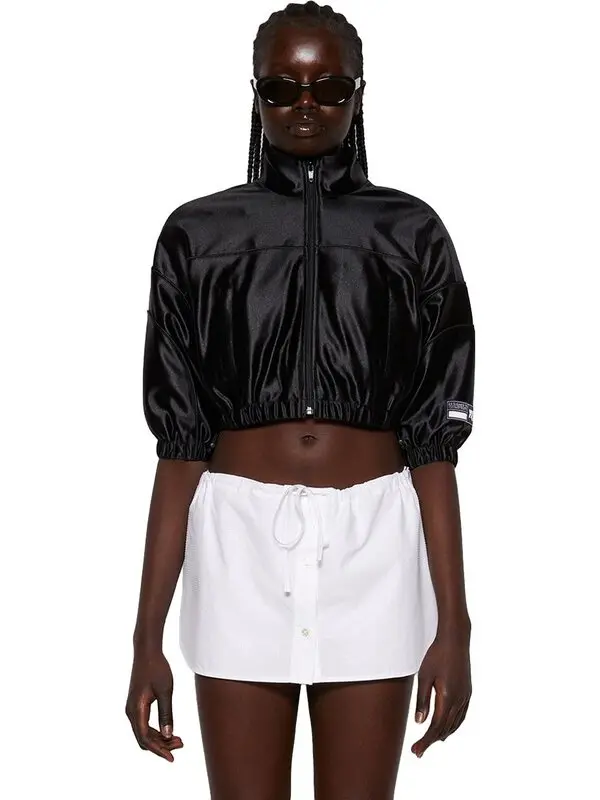 Alexander Wang Cropped Track Jacket - Black