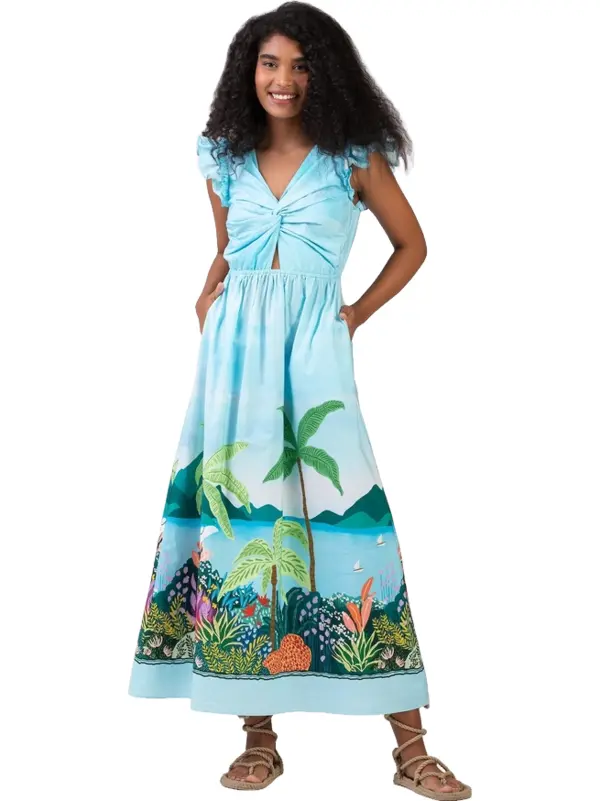 CELINA MOON Flavian Maxi Dress - Natural